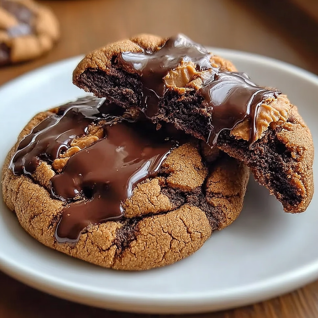 Healthy Peanut Butter Greek Yogurt Chocolate Fudge Cookies