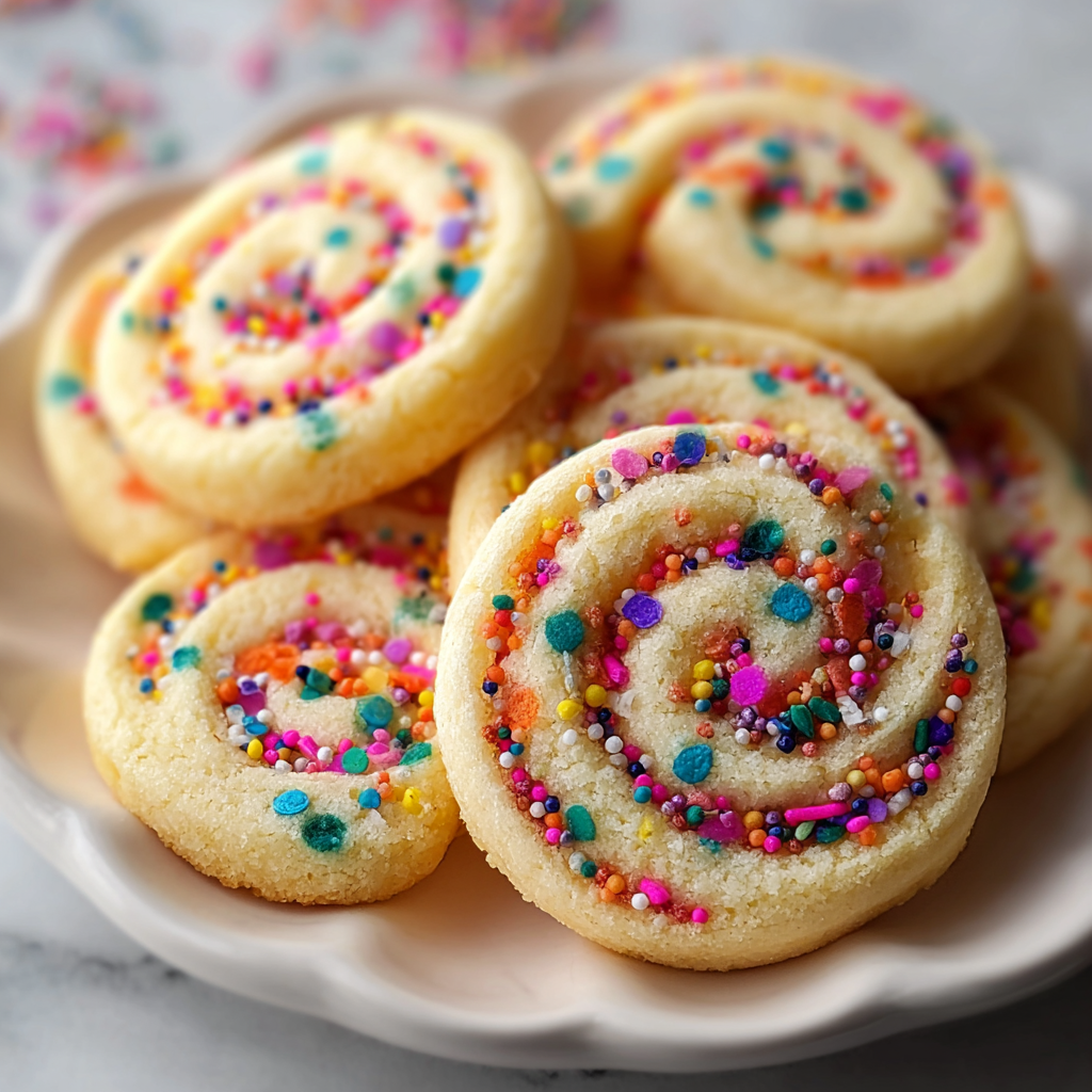 Delightfully Swirled Vanilla Spiral Cookies
