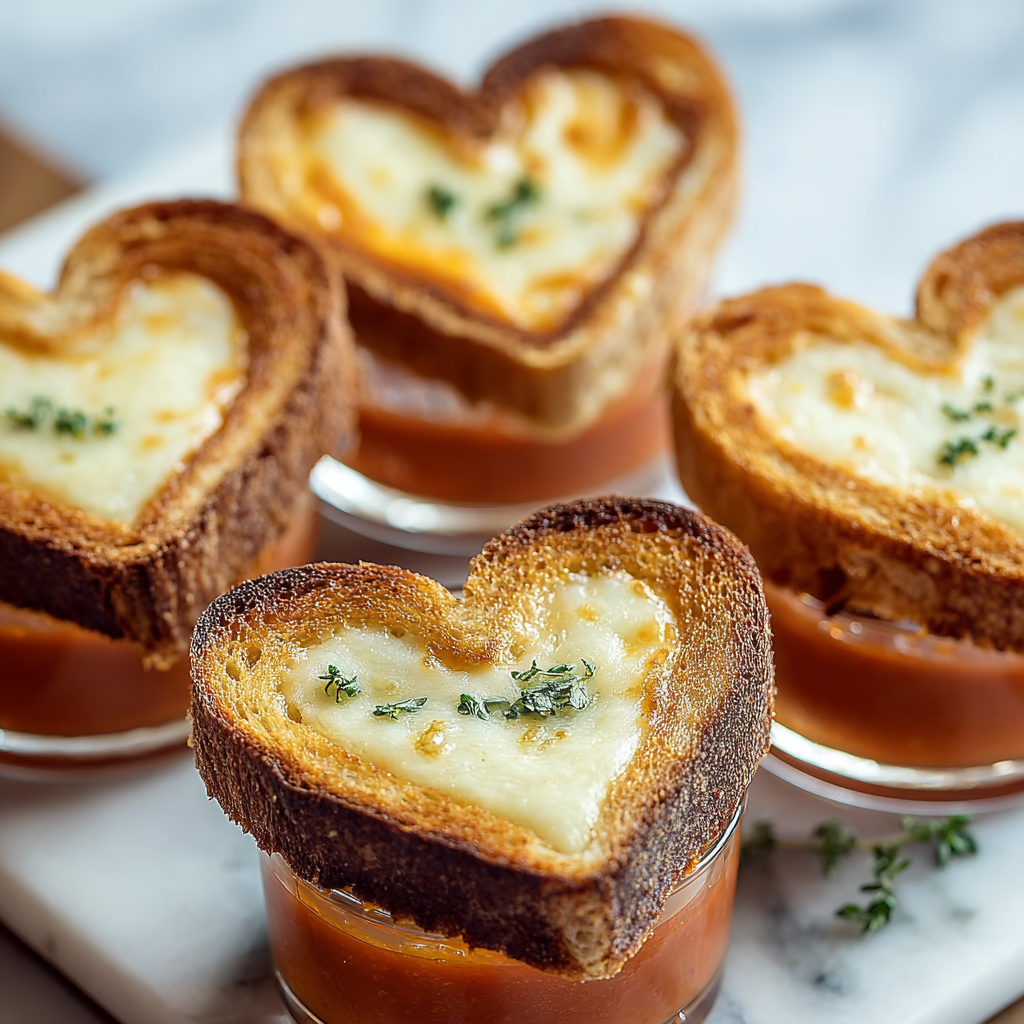 Mini Grilled Cheese Hearts