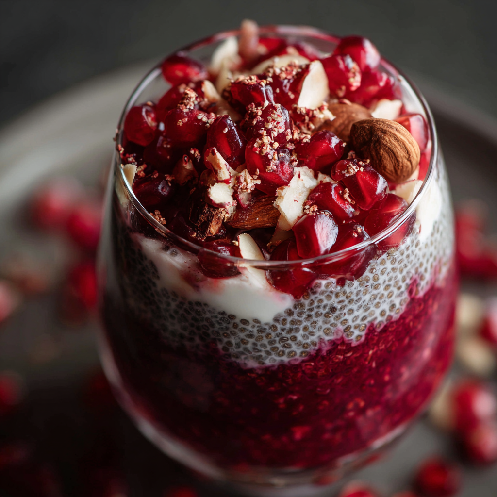 Pomegranate Chia Pudding Parfait