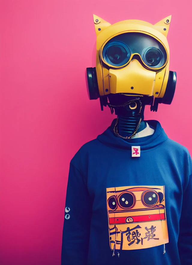 FLCL character wearing Japanese streetwear and a | Midjourney | OpenArt
