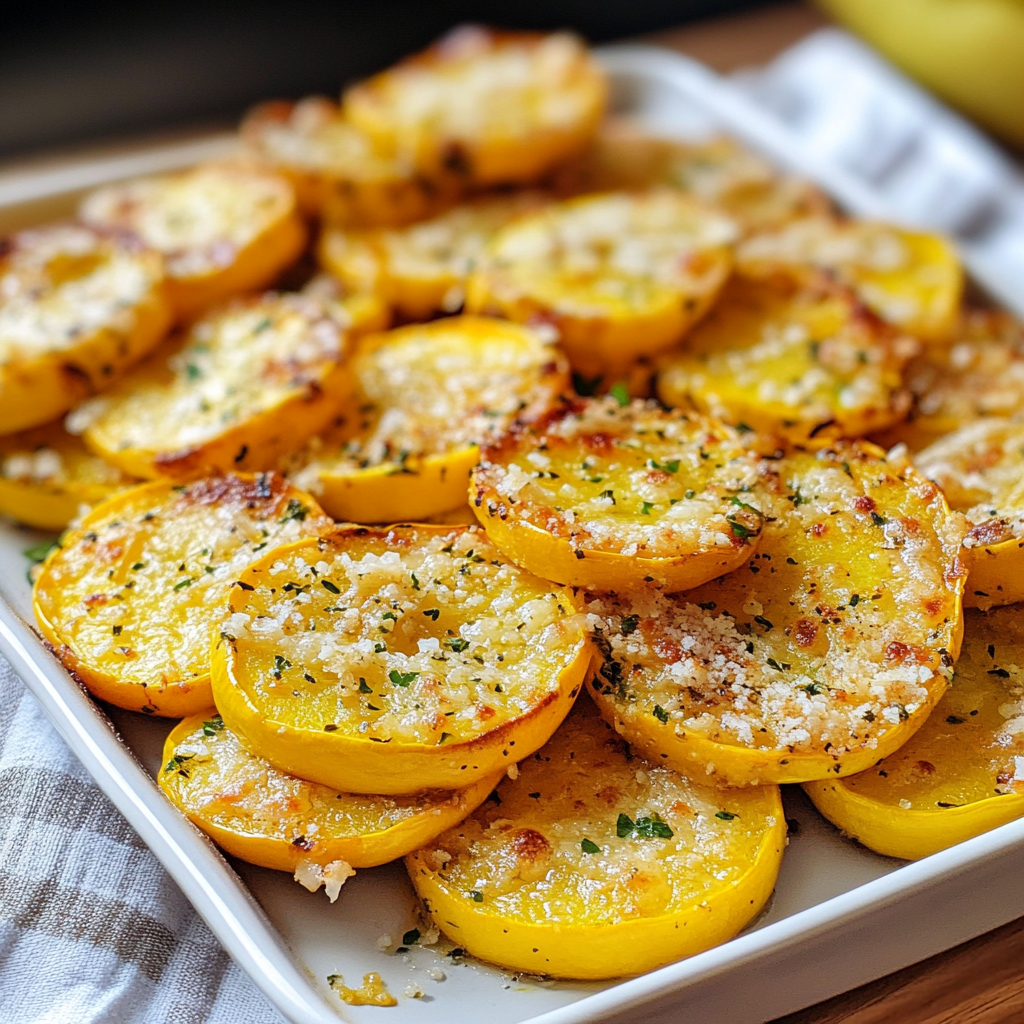 Irresistible Parmesan Baked Yellow Squash Recipe | Homemade Menus