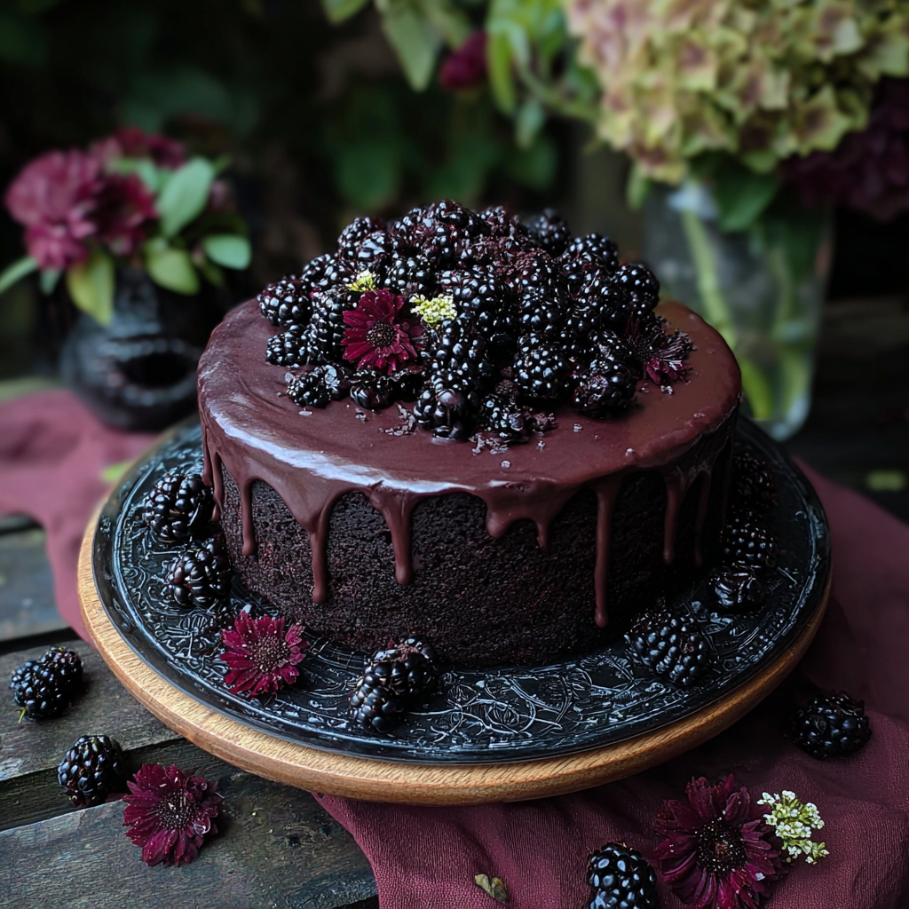 Blackberry Velvet Gothic Cake
