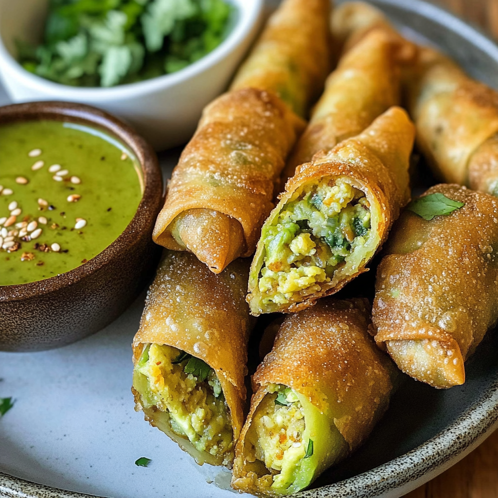 Crispy Avocado Egg Rolls with Tamarind Dip Delight | Homemade Menus