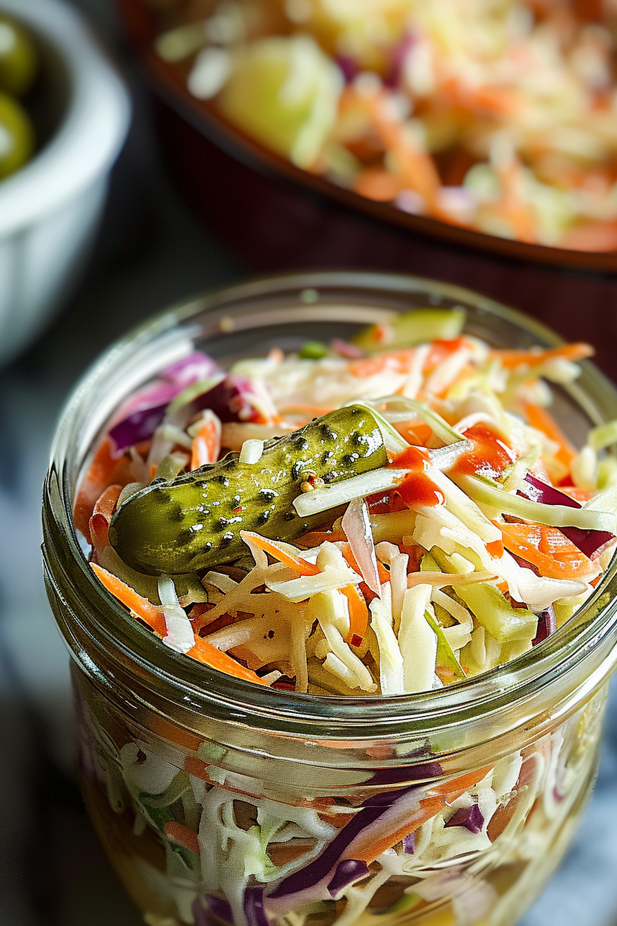 Sweet and Spicy Pickle Slaw Recipe to Try Today - Tasty Soul Kitchen ...