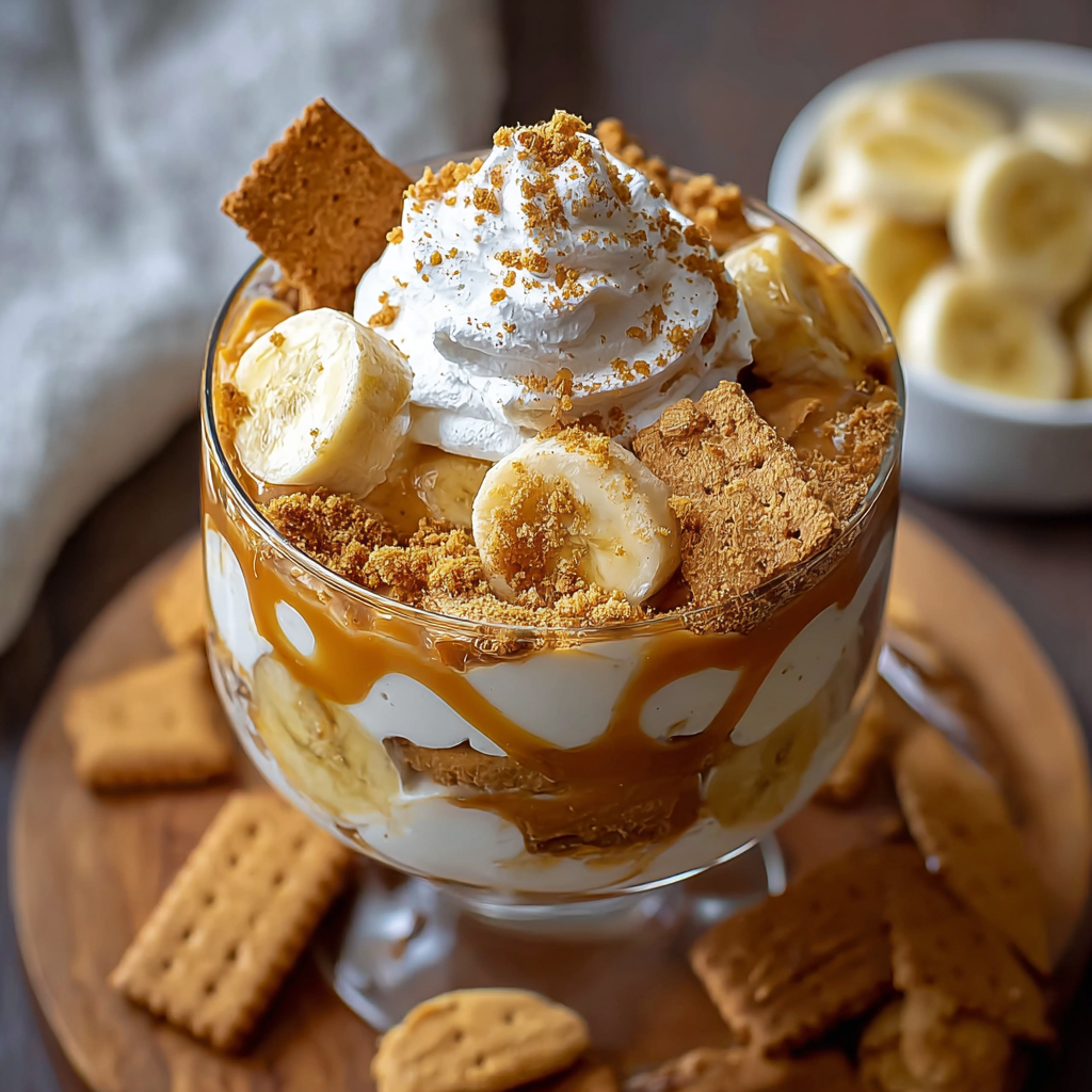 Biscoff Banana Pudding with Caramel - all moms recipes