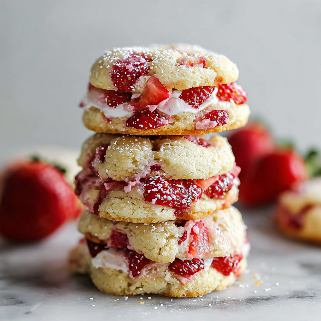 Irresistible Soft Strawberry Shortcake Cookies Recipe