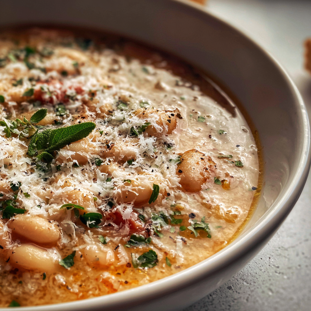 White Bean Soup with Parmesan