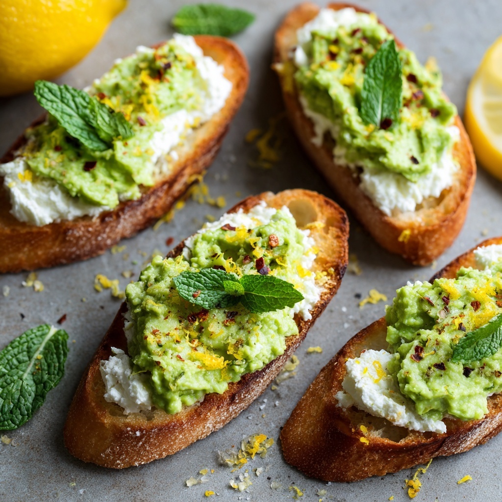 Whipped Feta Pea Crostini : Bright & Fresh Spring Appetizer - The ...