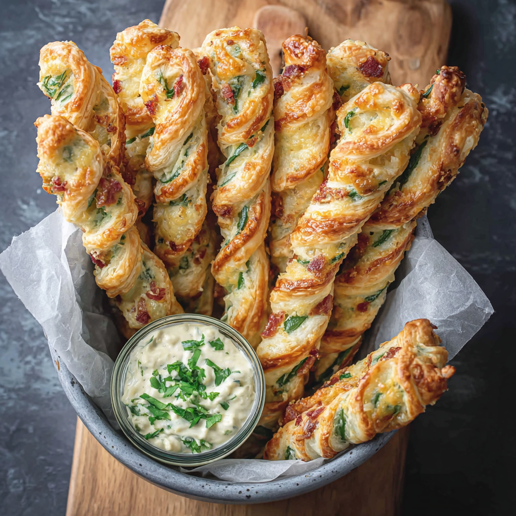 Irresistibly Cheesy Jalapeno Popper Puff Pastry Straws