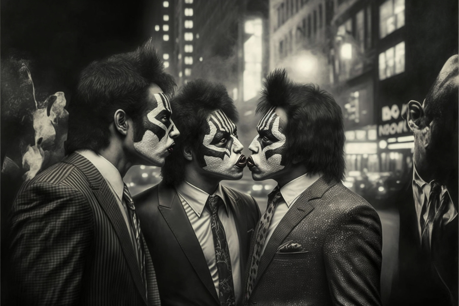 I wanted to create the Band "Kiss". And this happened... : r/midjourney