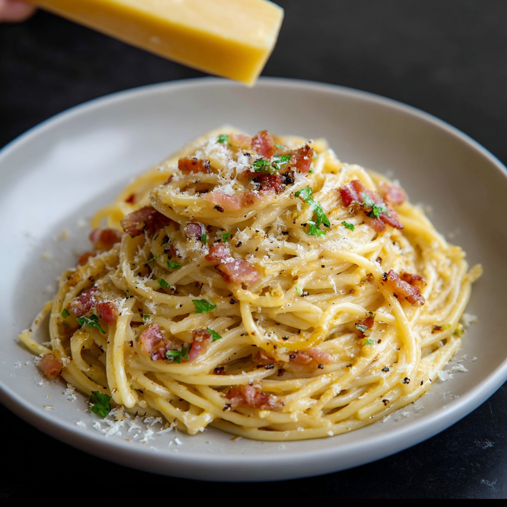 Spaghetti Carbonara (Easy Bacon Version) - all moms recipes