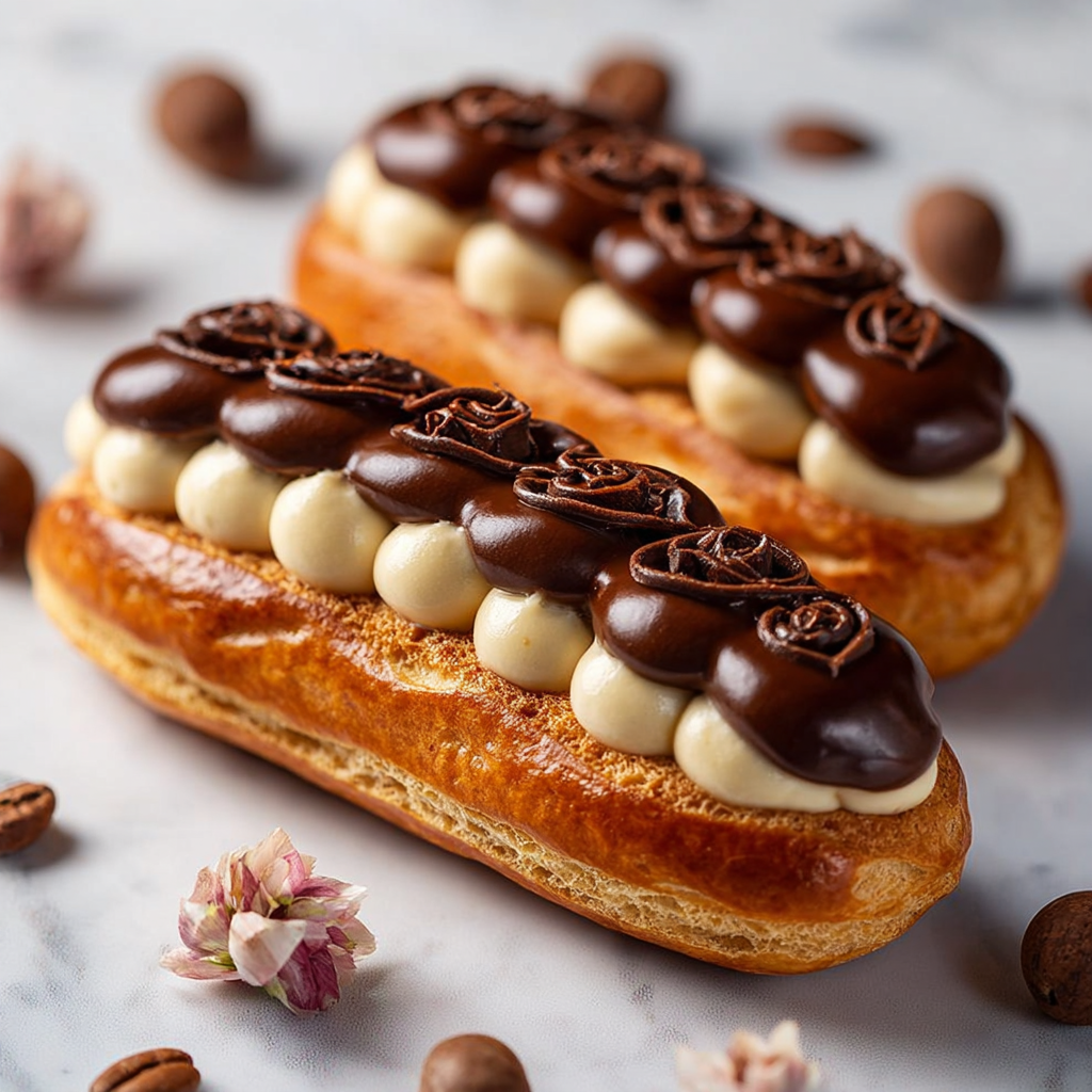 Mocha Éclairs: Coffee-Infused Pastry Cream Delight