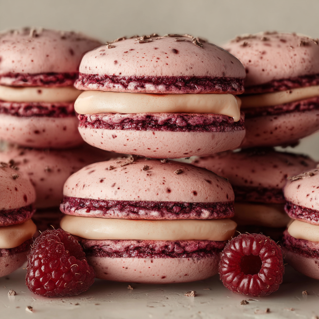 Raspberry Macarons