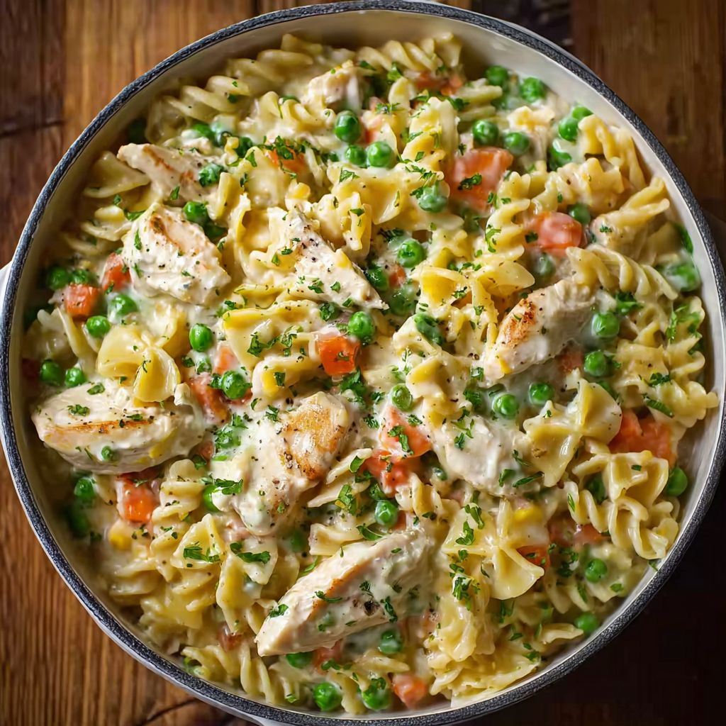 Chicken Pot Pie Pasta Recipe - all moms recipes