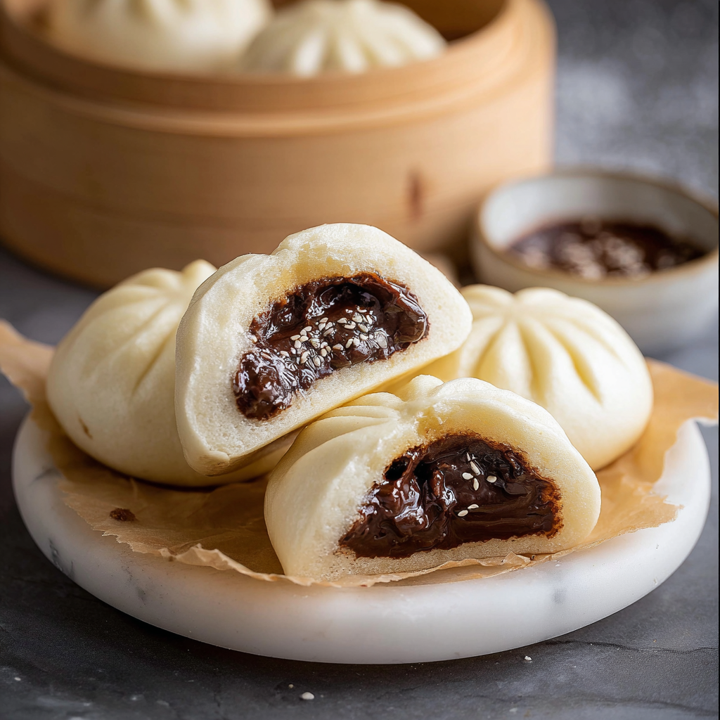 Chocolate Steamed Buns (Soft Bao with Gooey Chocolate Filling) - all ...
