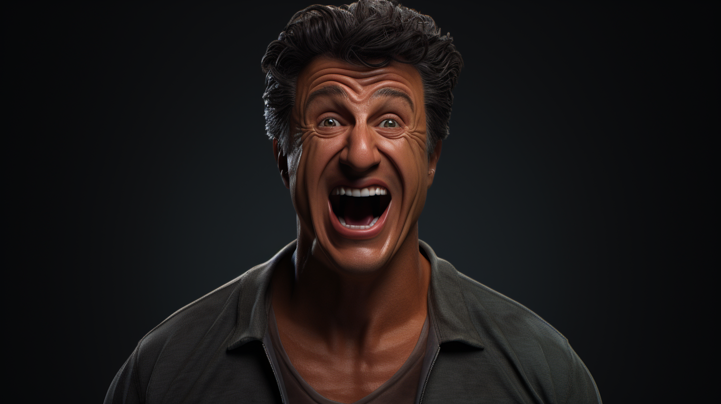 "Silvestre Stallone" with "Laughing face", "LMAO", ultra-realistic ...