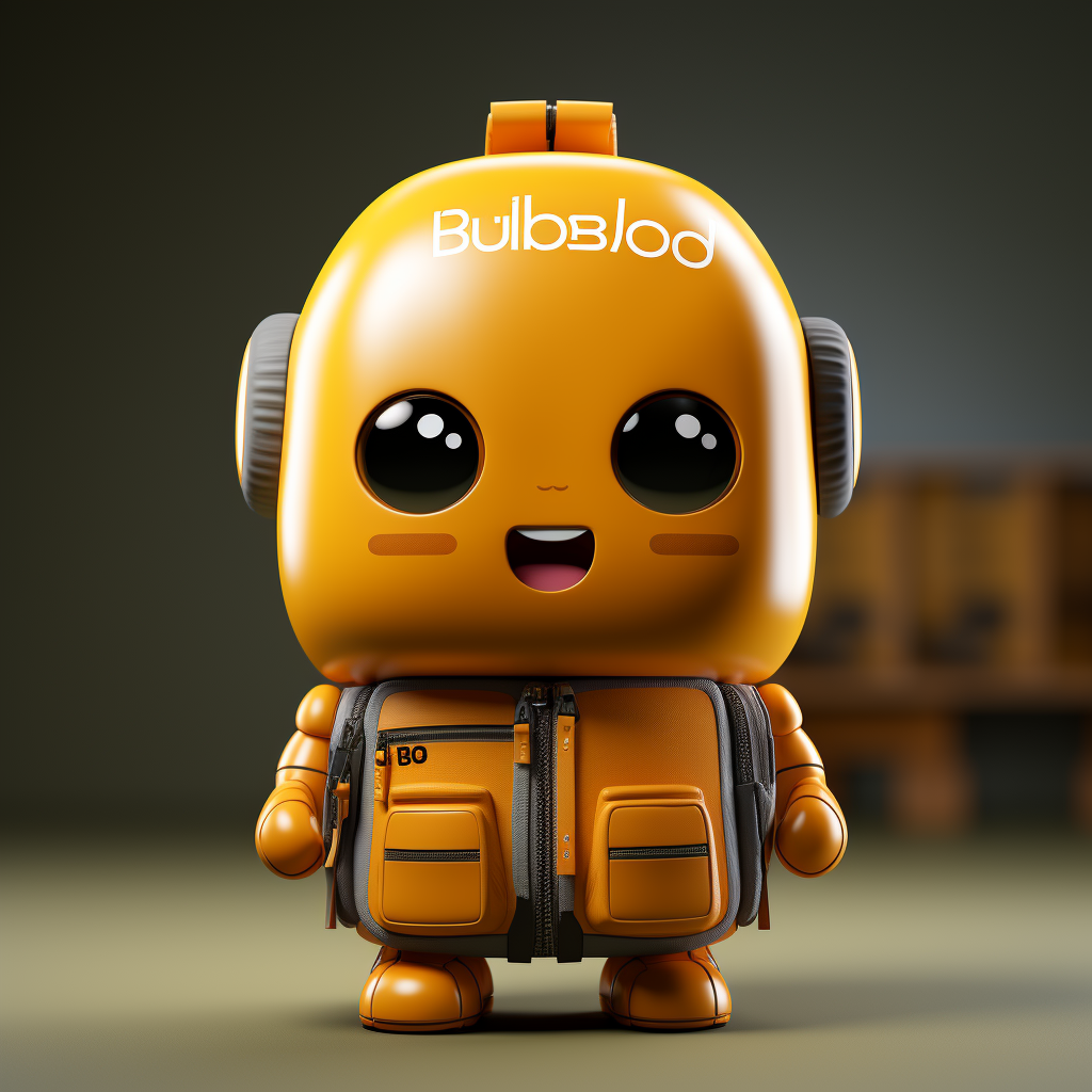 a adorable_"bobo"_🤖👅😽_3D funny character, focus sharp, simple outlines ...