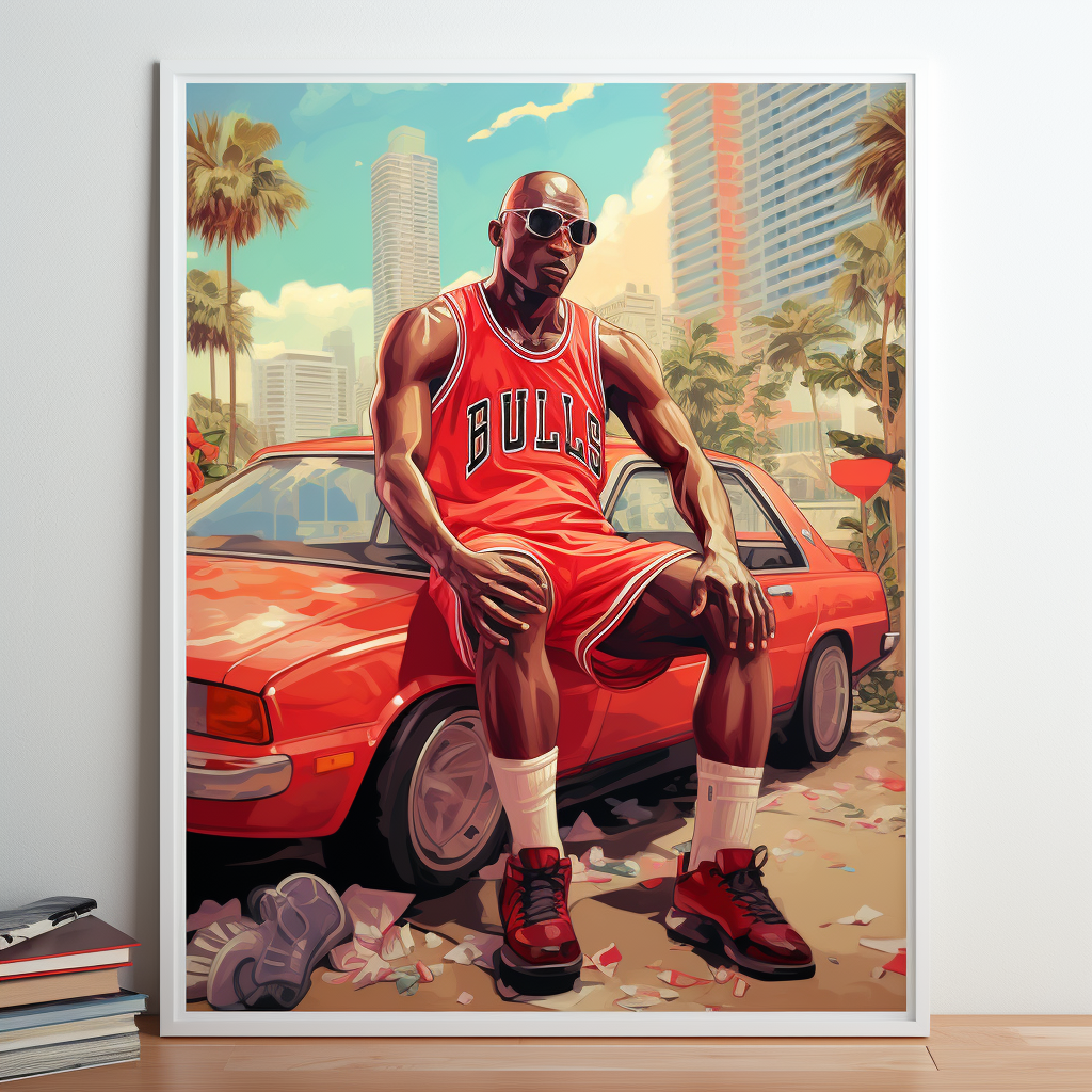 michael jordan miami, grand theft auto, grand theft auto poster Ai ...