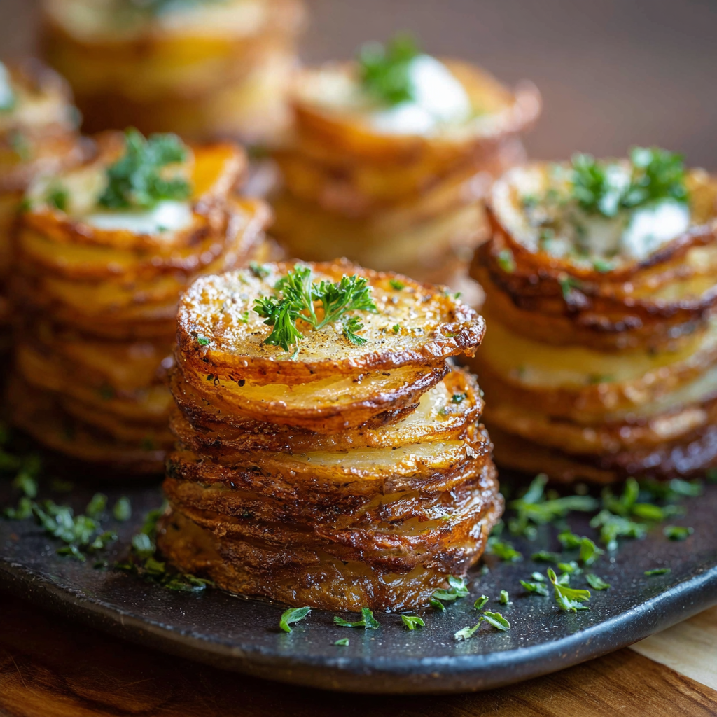 Delightfully Crispy Potato Stacks for All Occasions