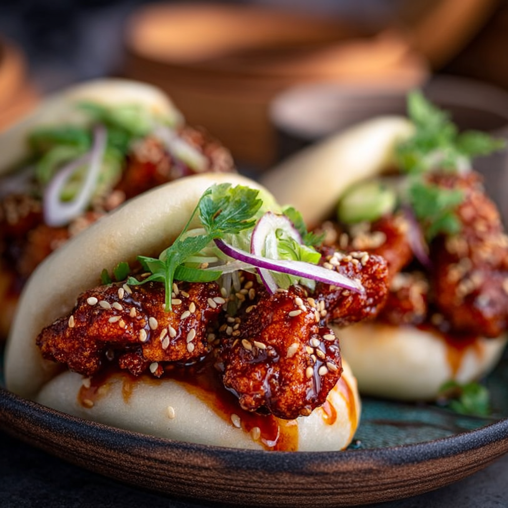 Crispy Korean Fried Chicken Bao Buns Bliss – Ellie Kitchen