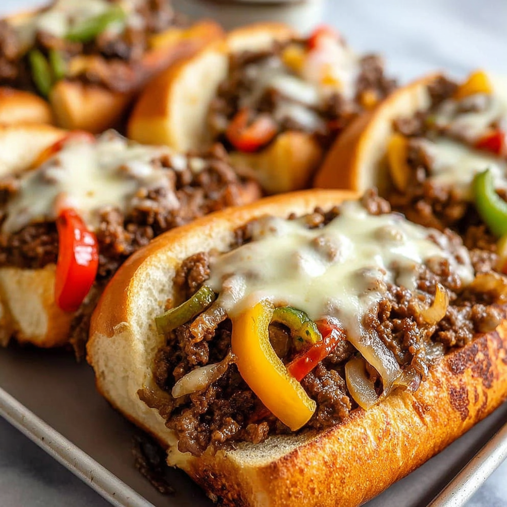 Ground Beef Philly Cheese Steak