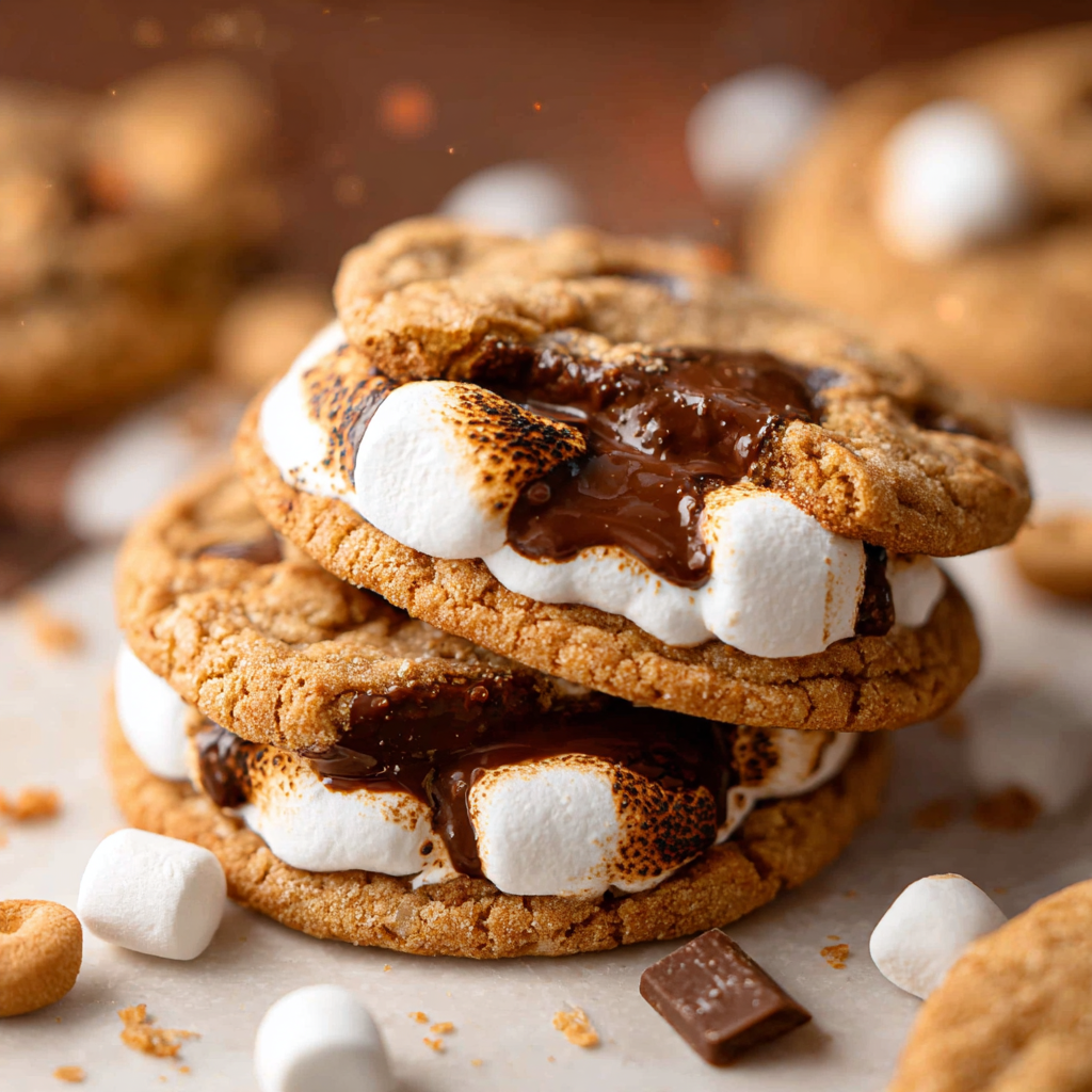 S’mores Cookies Recipe | Marshmallow and Chocolate – Ellie Kitchen