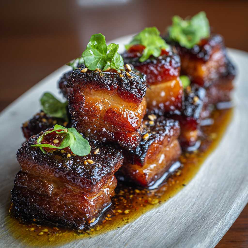 Caramelized Honey Glazed Pork Belly