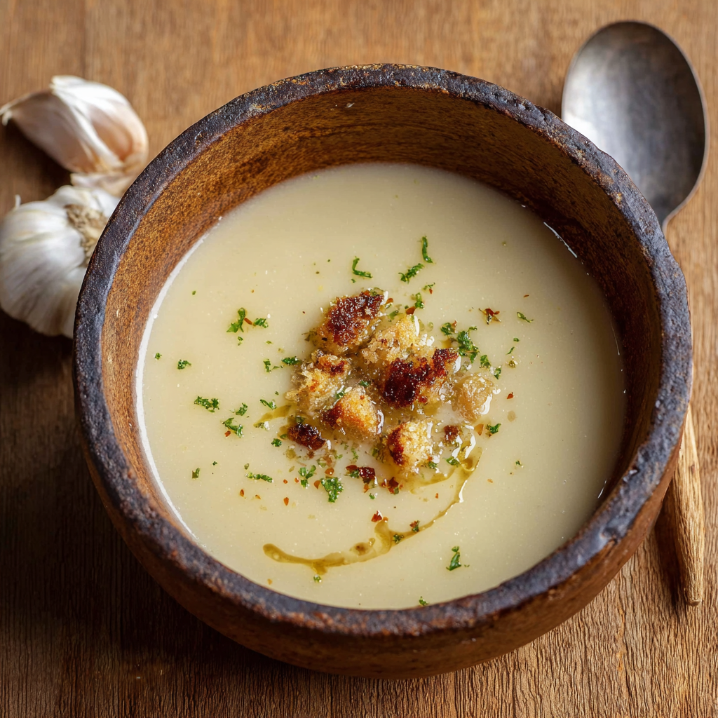 Comforting Embrace of 100 Clove Garlic Soup