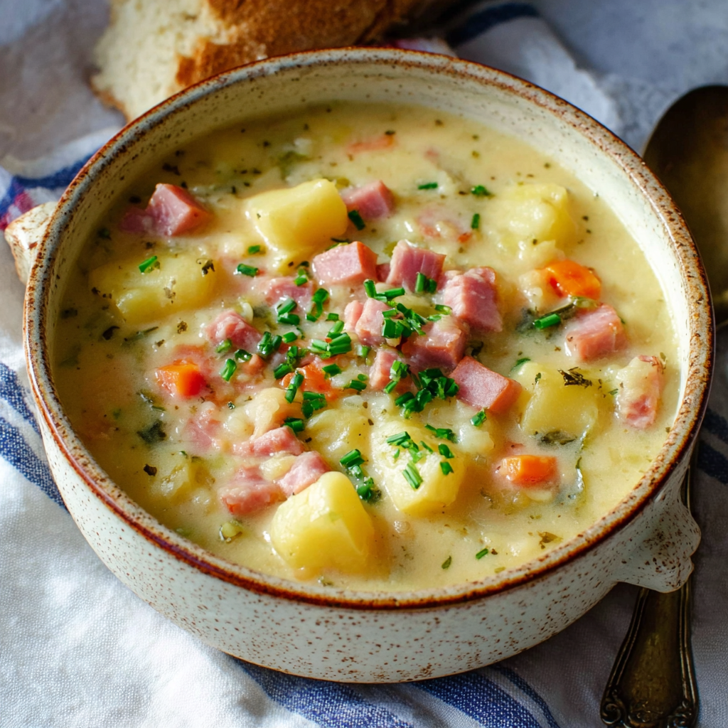 Creamy Potato and Ham Soup - Comfort in a Bowl - all moms recipes