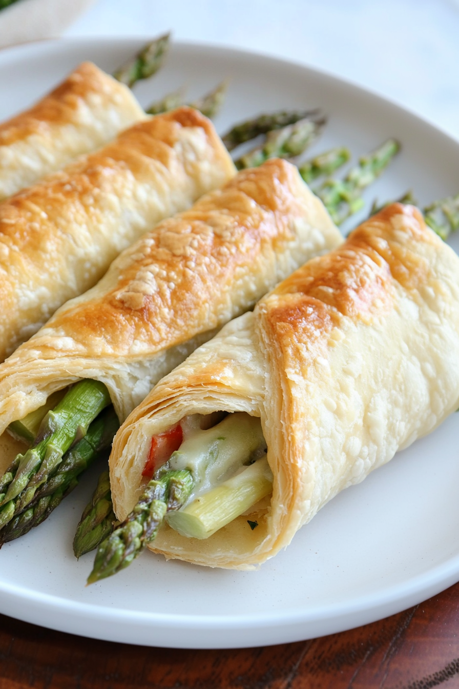 Healthy Asparagus Wrapped in Puff Pastry