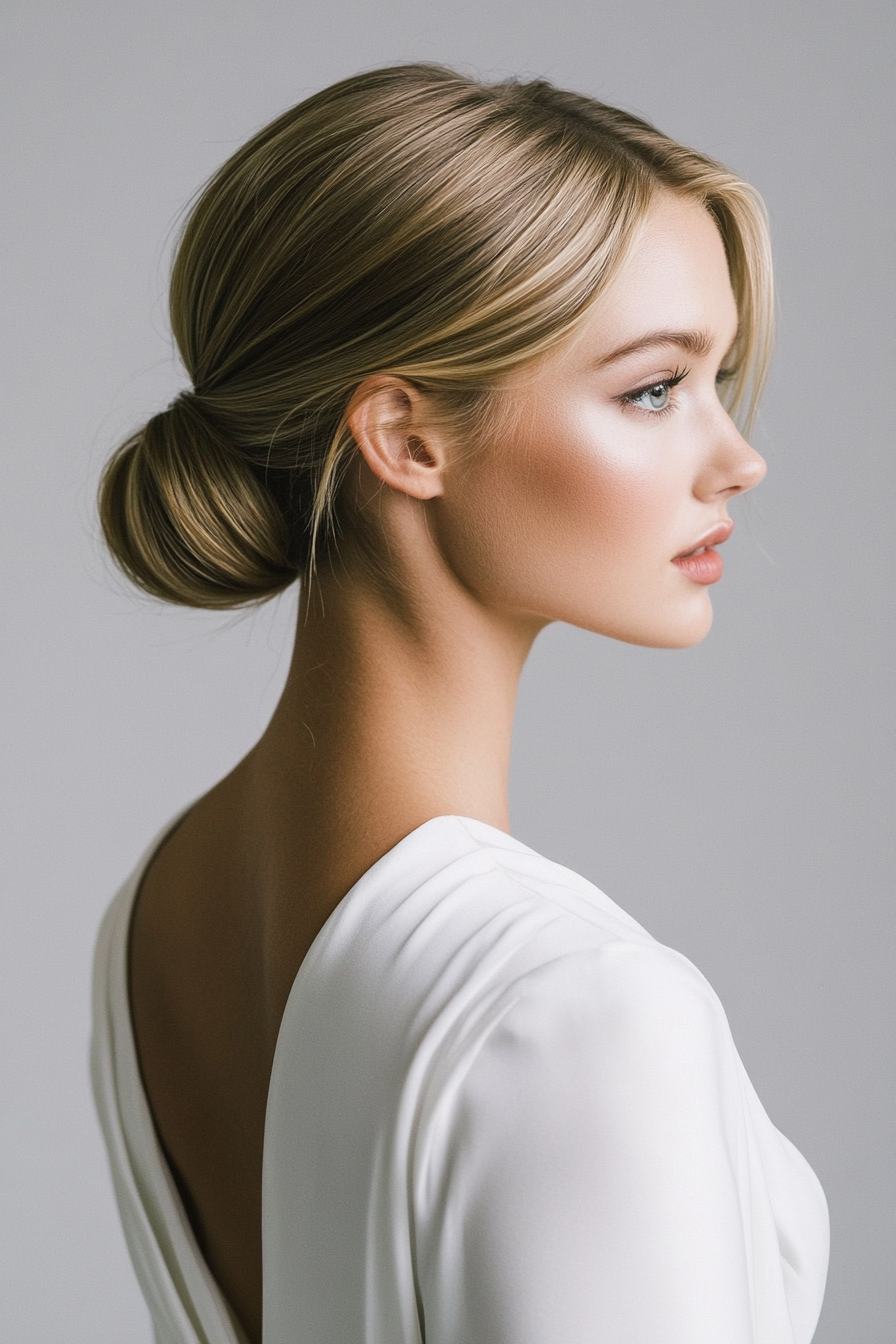 13+ Low Bun Hairstyles with Clean Elegant Everyday Appeal - Tress Nails