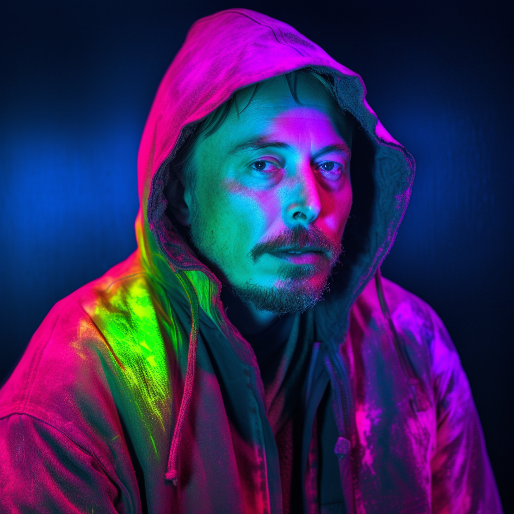 What it would look like if Neon Musk were homeless... : r/midjourney