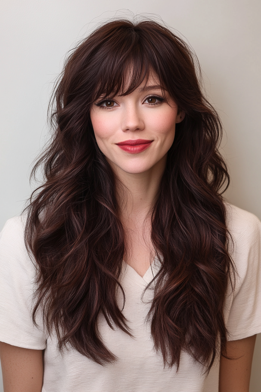 14+ Front Layer Long Hair Ideas That Frame the Face Beautifully - Tress ...