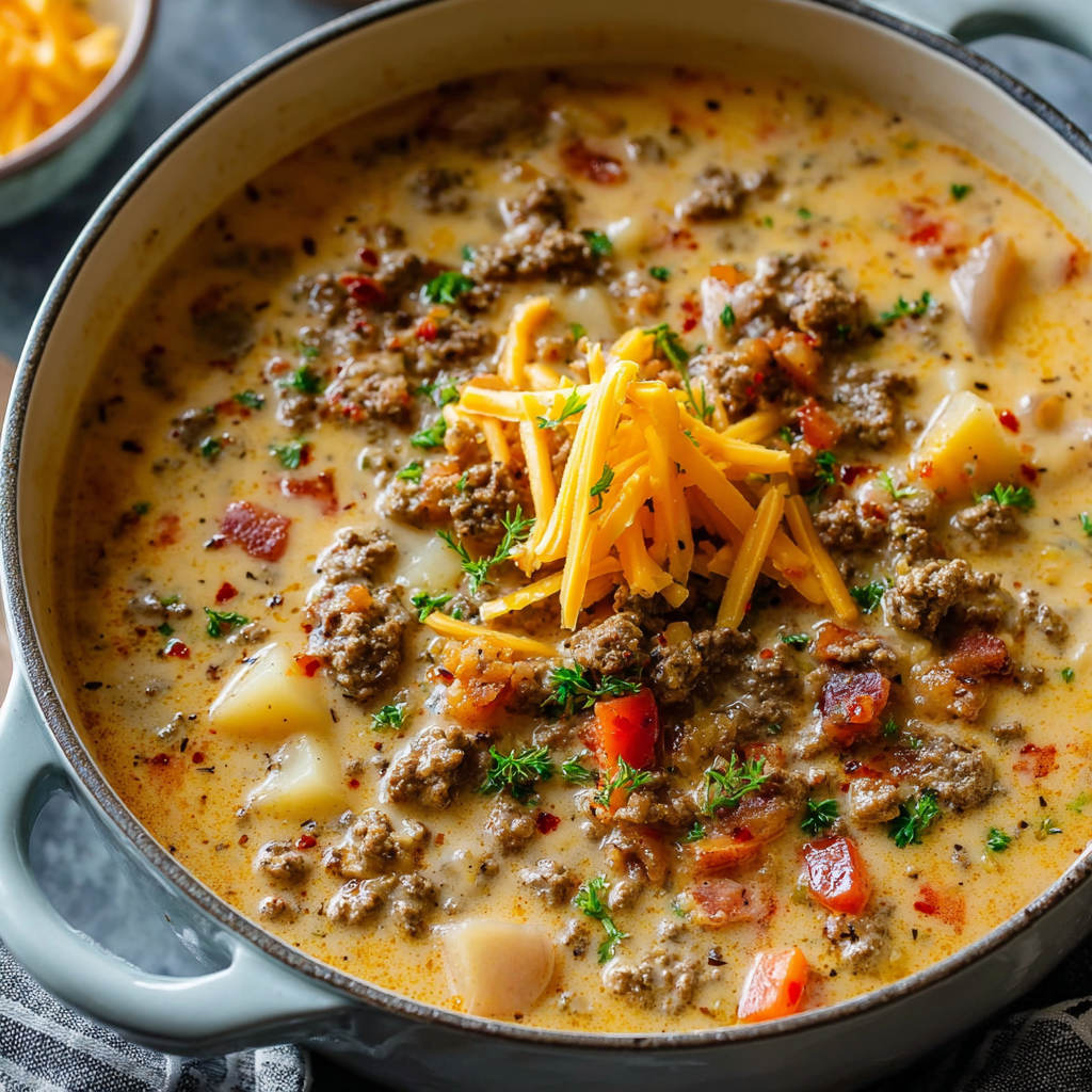 Cheeseburger Soup: All the Burger Flavor in a Cozy Bowl - all moms recipes
