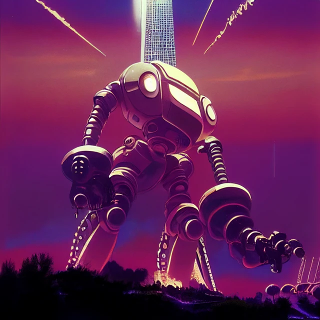 Gigantic and massive alien Cyclops war robot the size | Midjourney ...