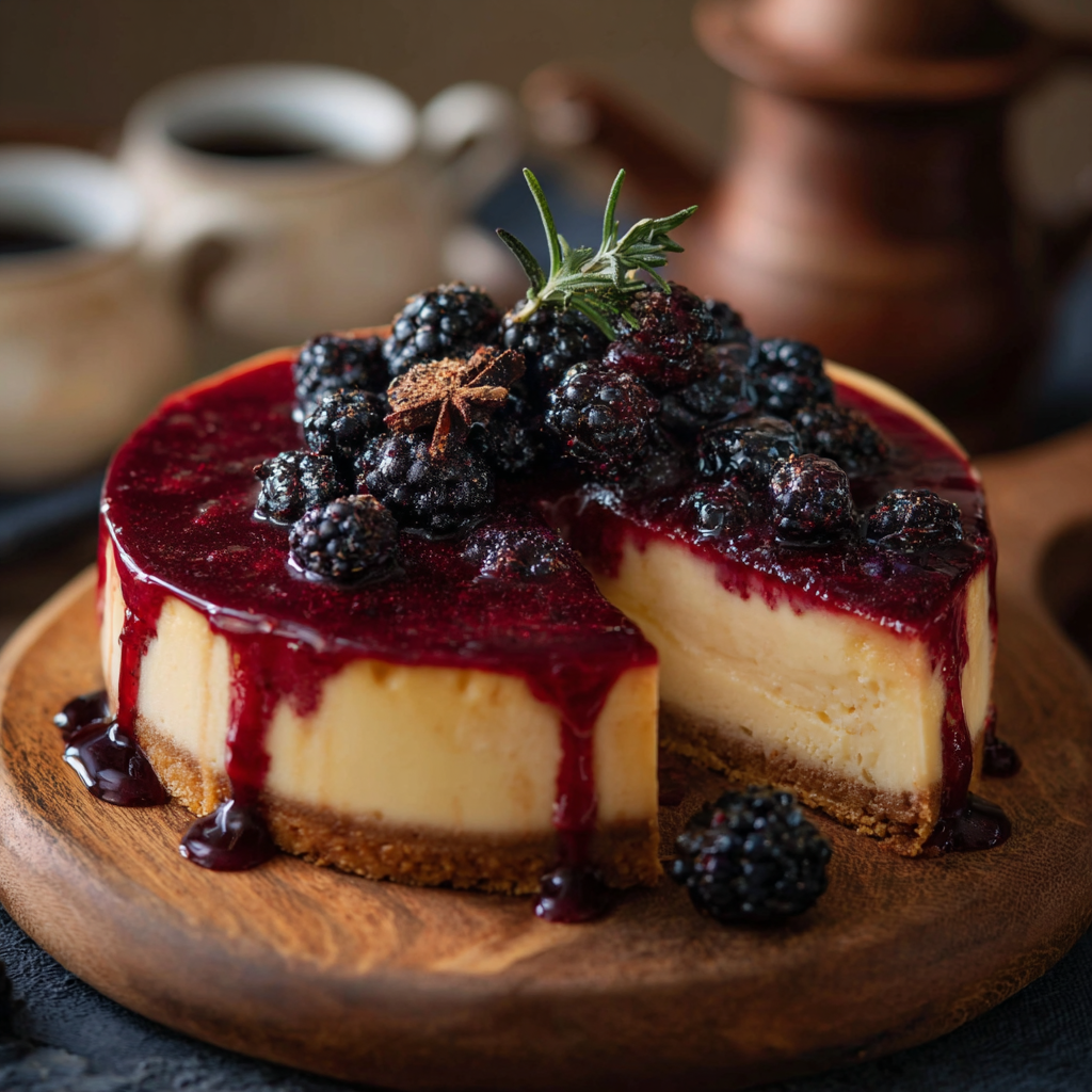 Mulberry & Earl Grey Cheesecake (Baked) - all moms recipes