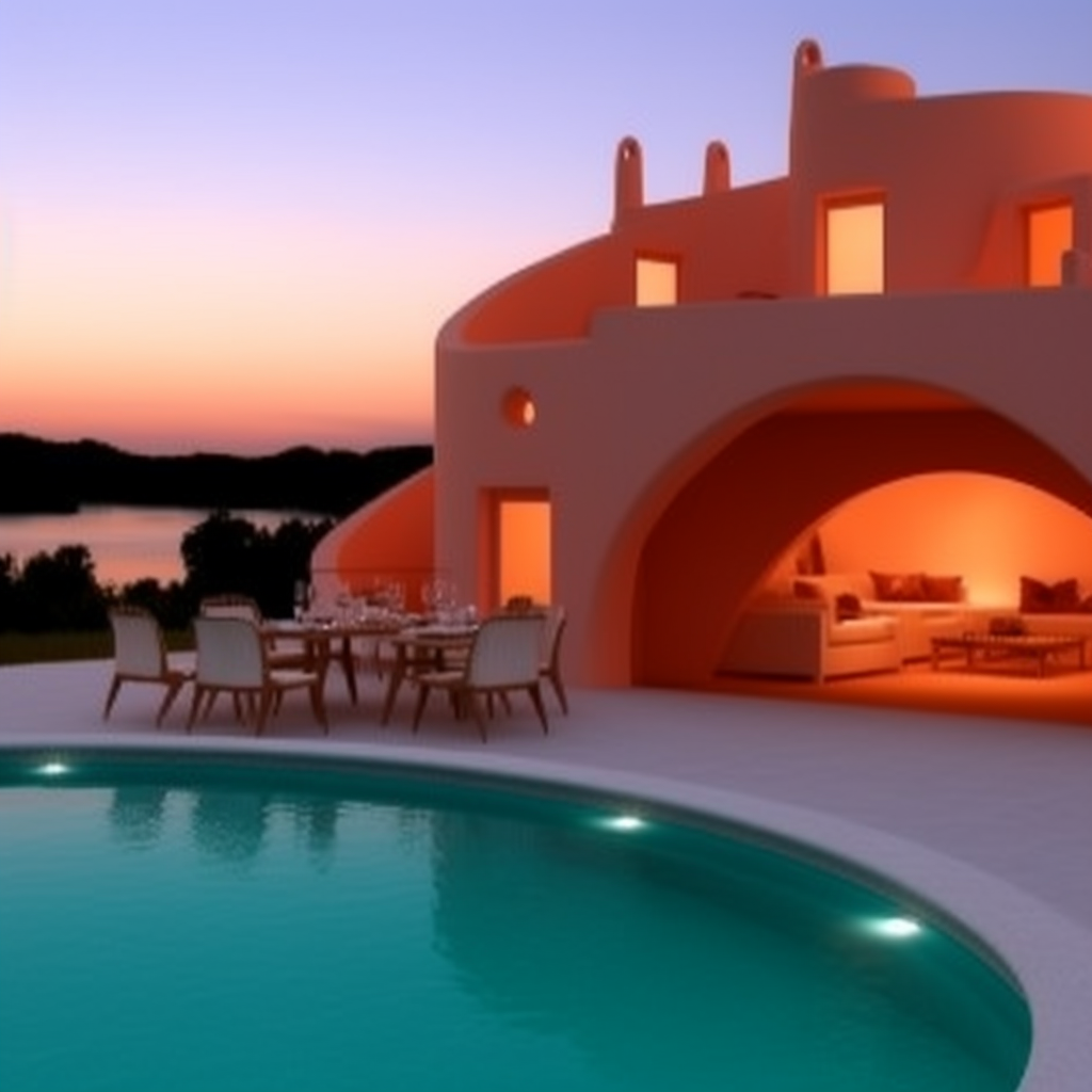 ibiza luxury house, --weird 3000 Ai image generated by Midjourney ...