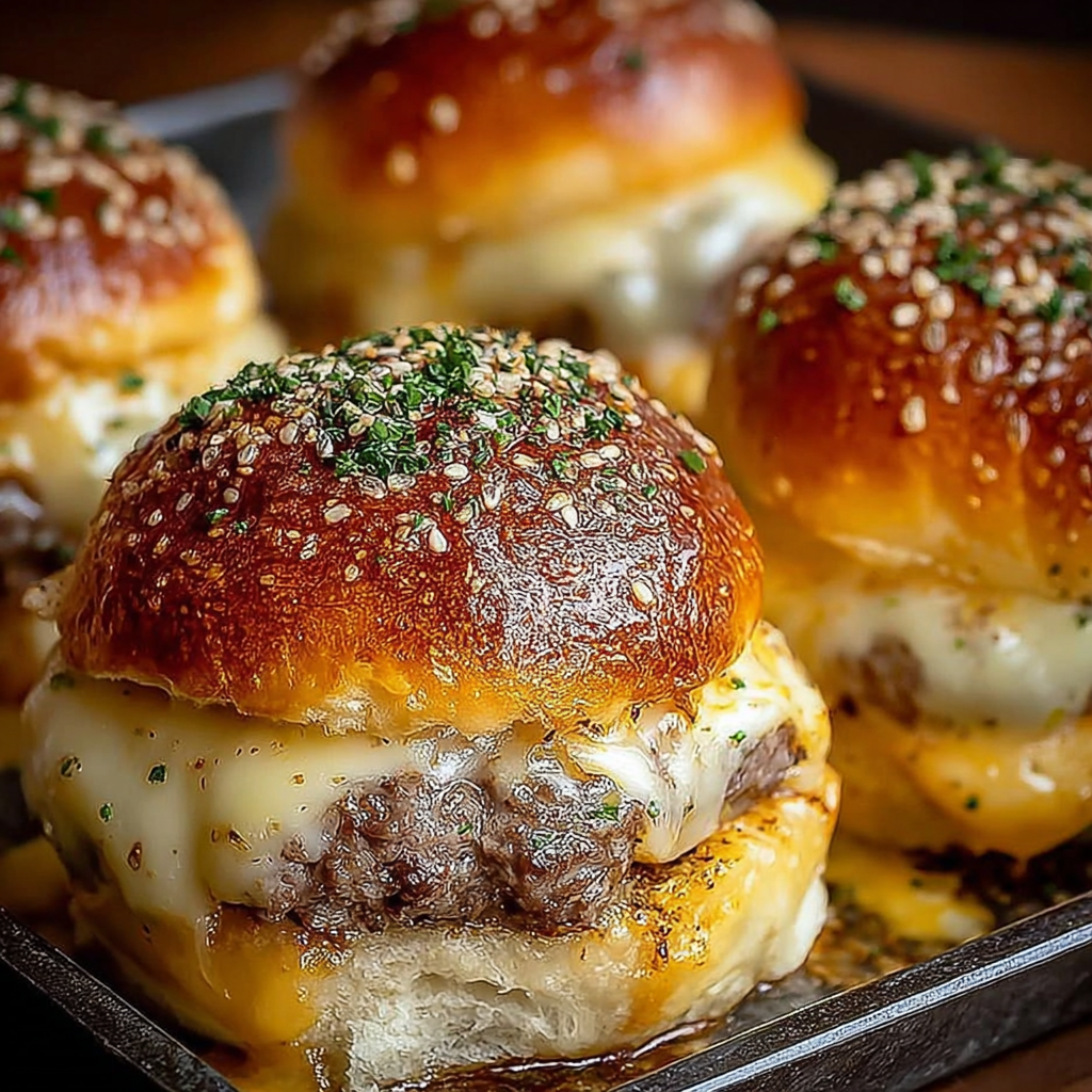 Garlic Parmesan Cheeseburger Bombs