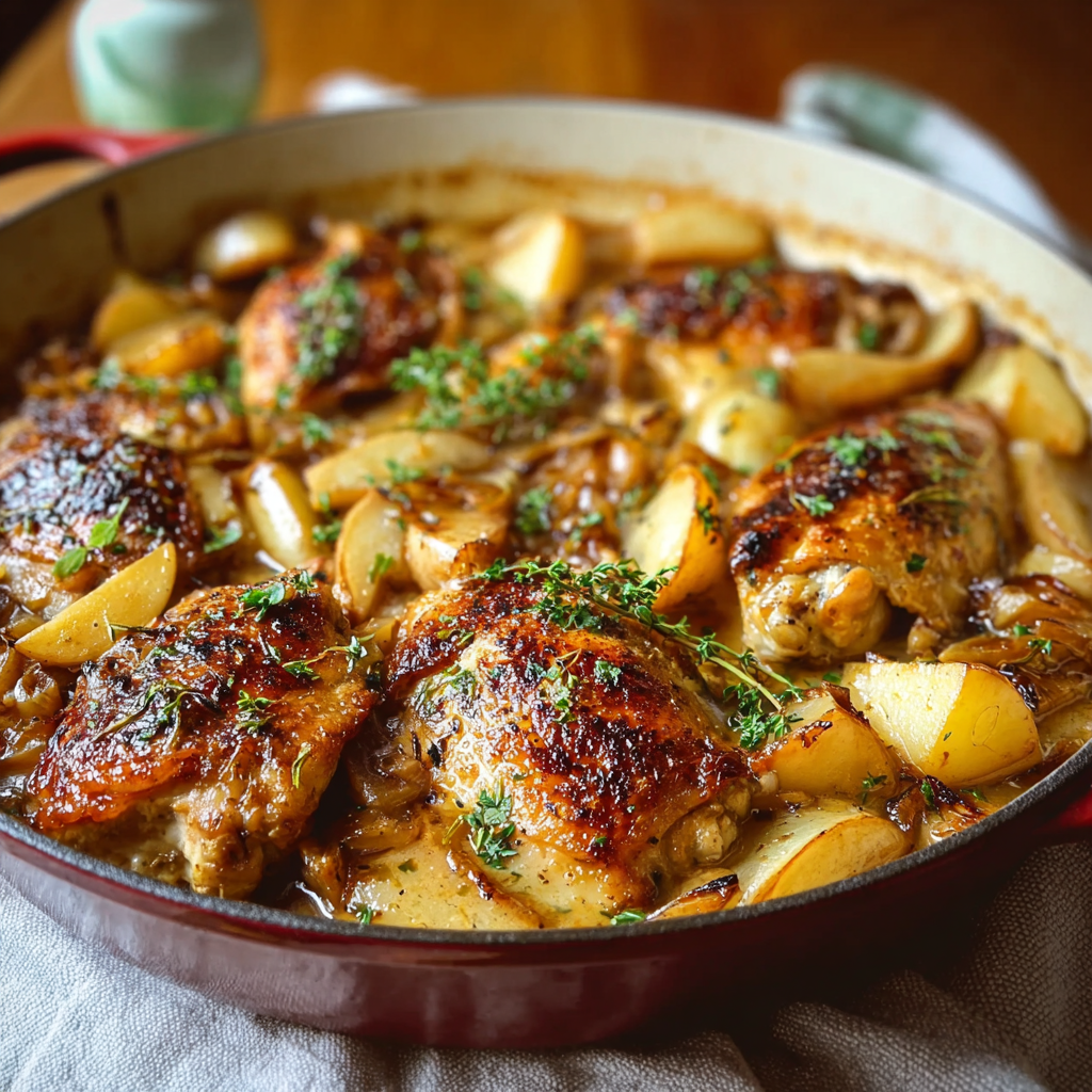 Delightful Chicken Normandy with Apples and Cider