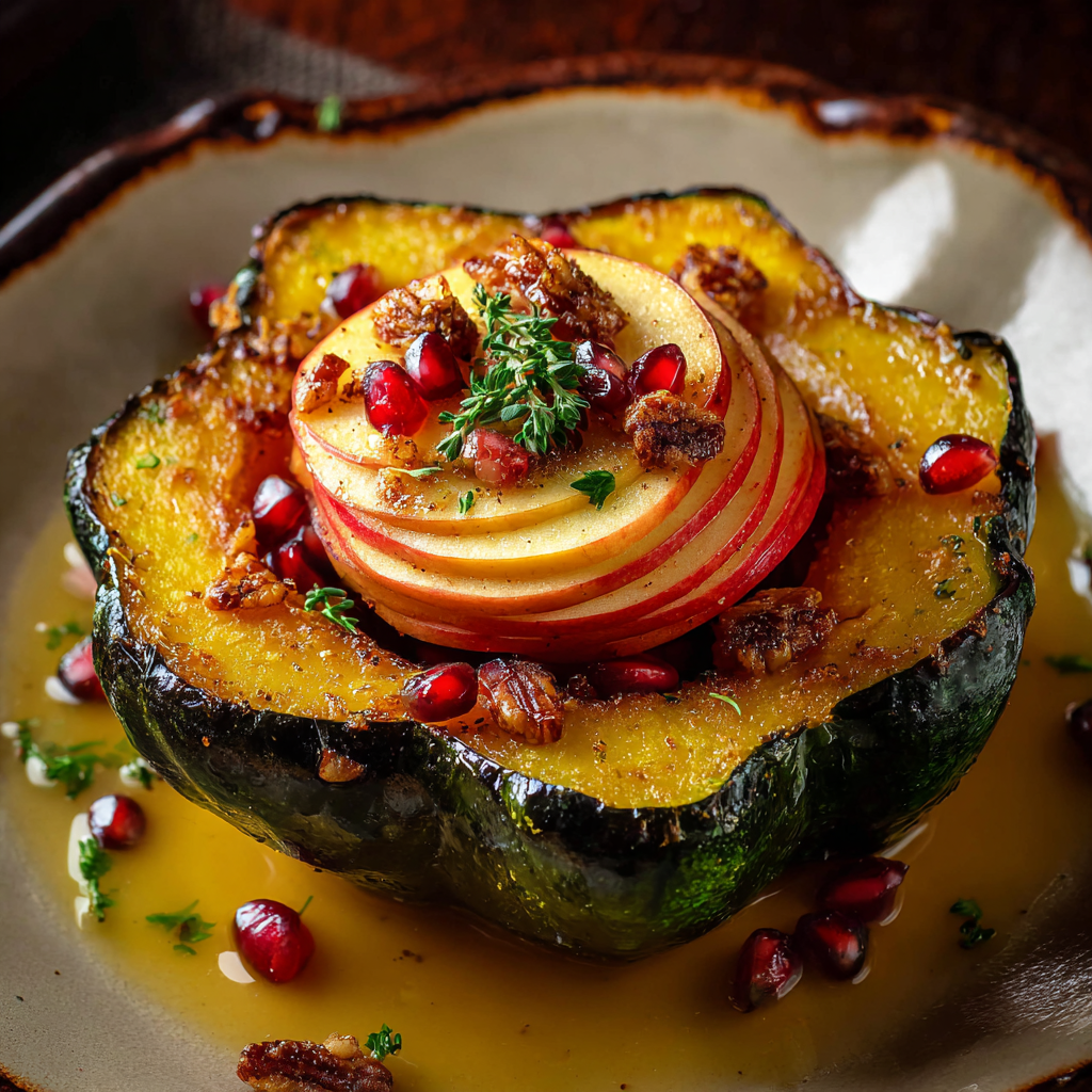 Savory Acorn Squash with Apples and Spices