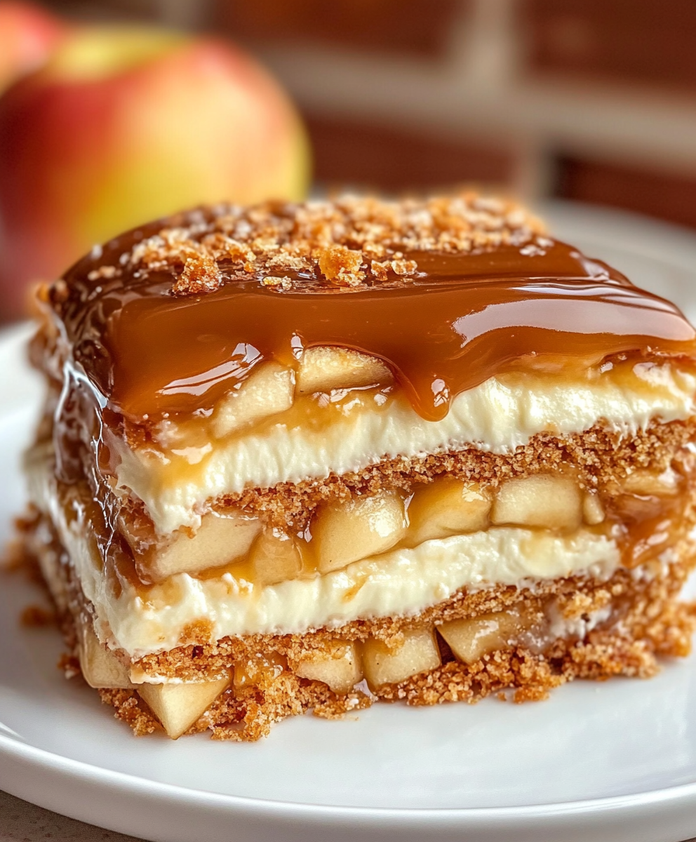 Caramel Apple Eclair Cake - all moms recipes