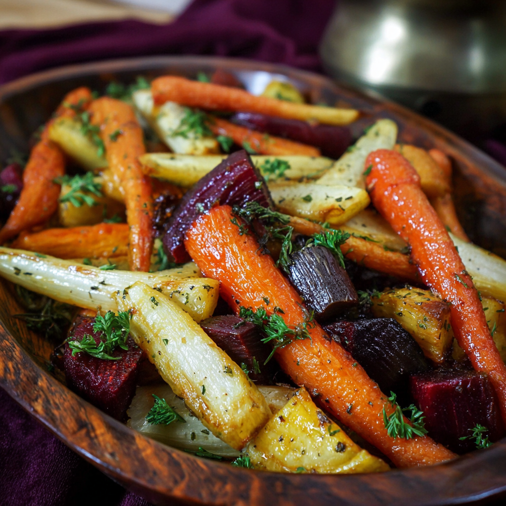 Honey Roasted Root Vegetables - A Feast Worthy of Rohan - all moms recipes