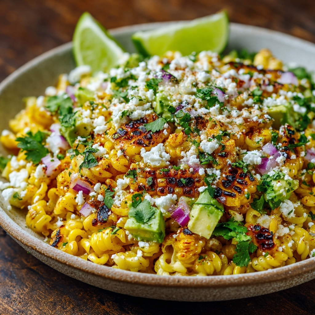 Street Corn & Avocado Tajín Pasta Salad : Bold, Zesty Summer Favorite ...