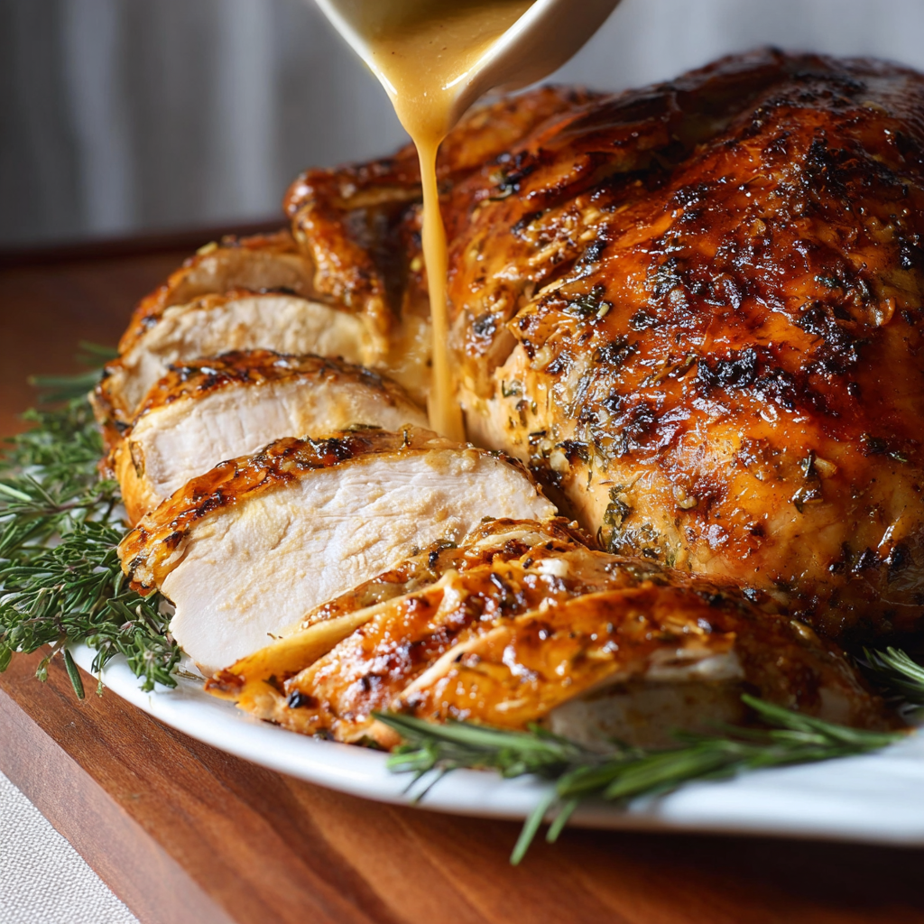 Italian Roasted Turkey with Herb-Infused Gravy