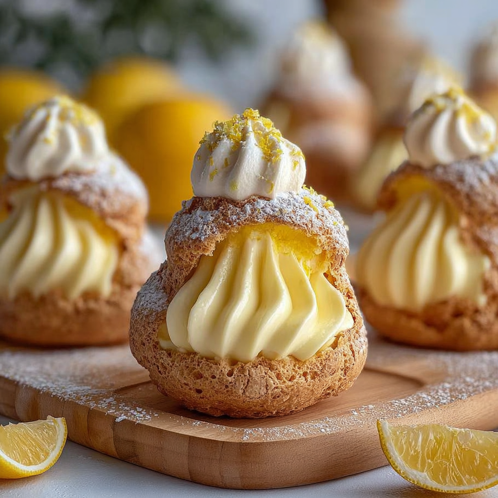Easy Light Choux Pastries with Lemon Cream